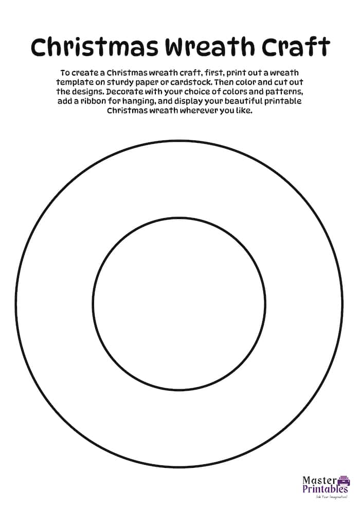 DIY Christmas Wreath Printable Craft - Master Printables