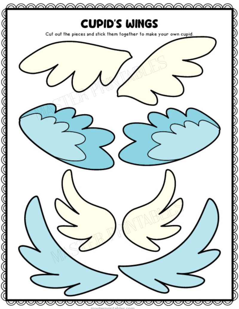 Make a Cupid Cut and Paste Craft Printable Set - Master Printables